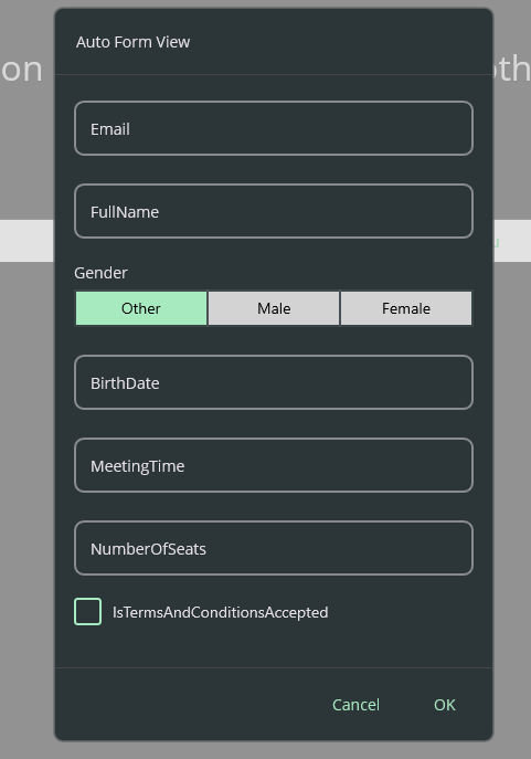 AutoFormView | UraniumUI